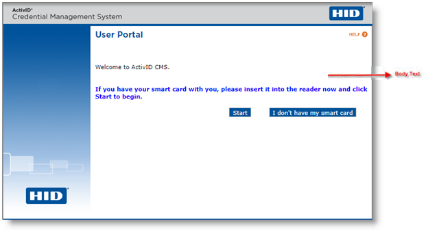 Changing Text | ActivID CMS | HID Global